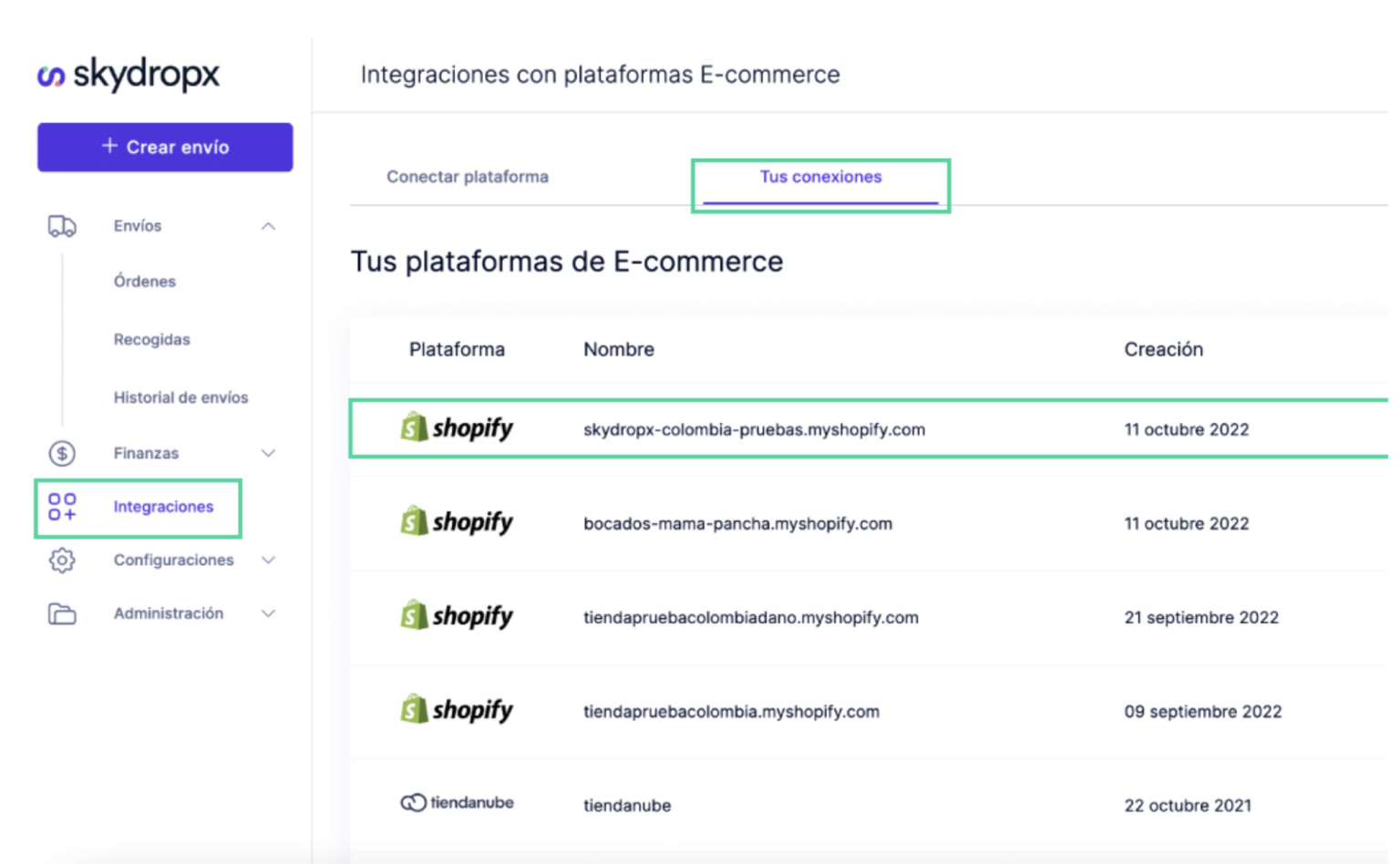 Conectar mi tienda en línea de Shopify Skydropx 2023